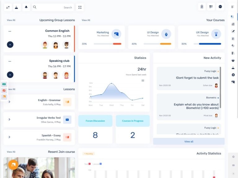 Most Amazing RTL Mini Sidebar Light Bootstrap Dashboard - EduAdmin