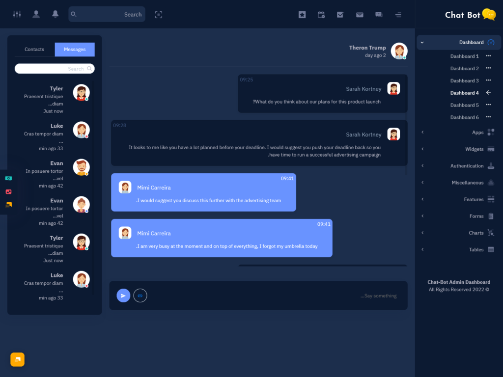 Discover New Chatbot Dashboard with Software UI framework