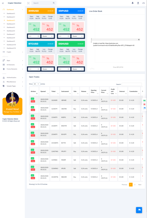 Discover Cryptocurrency Dashboard Admin Template With Crypto UI Kit