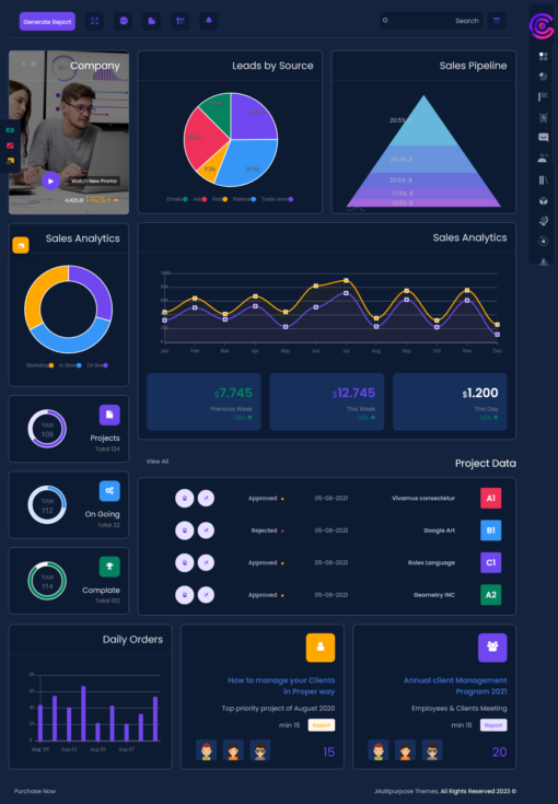 New Mini Sidebar Dark Software Design Dashboards - CRMi Admin
