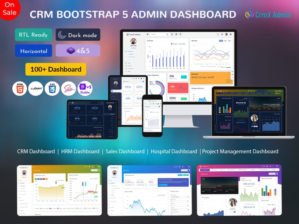 CRM Bootstrap 5 Admin Dashboard - MultiPurpose Themes