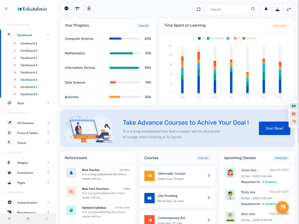Best Education Software For Learning WebApp - EduAdmin