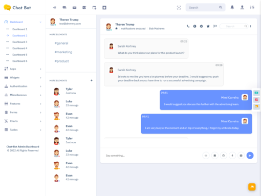 Exploring the our Chat Application Dashboard with Chatbot Admin