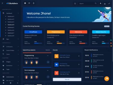 EduAdmin - Learning App Template with Dashboard UI Design