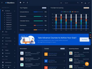 EduAdmin - Learning App Template with Dashboard UI Design