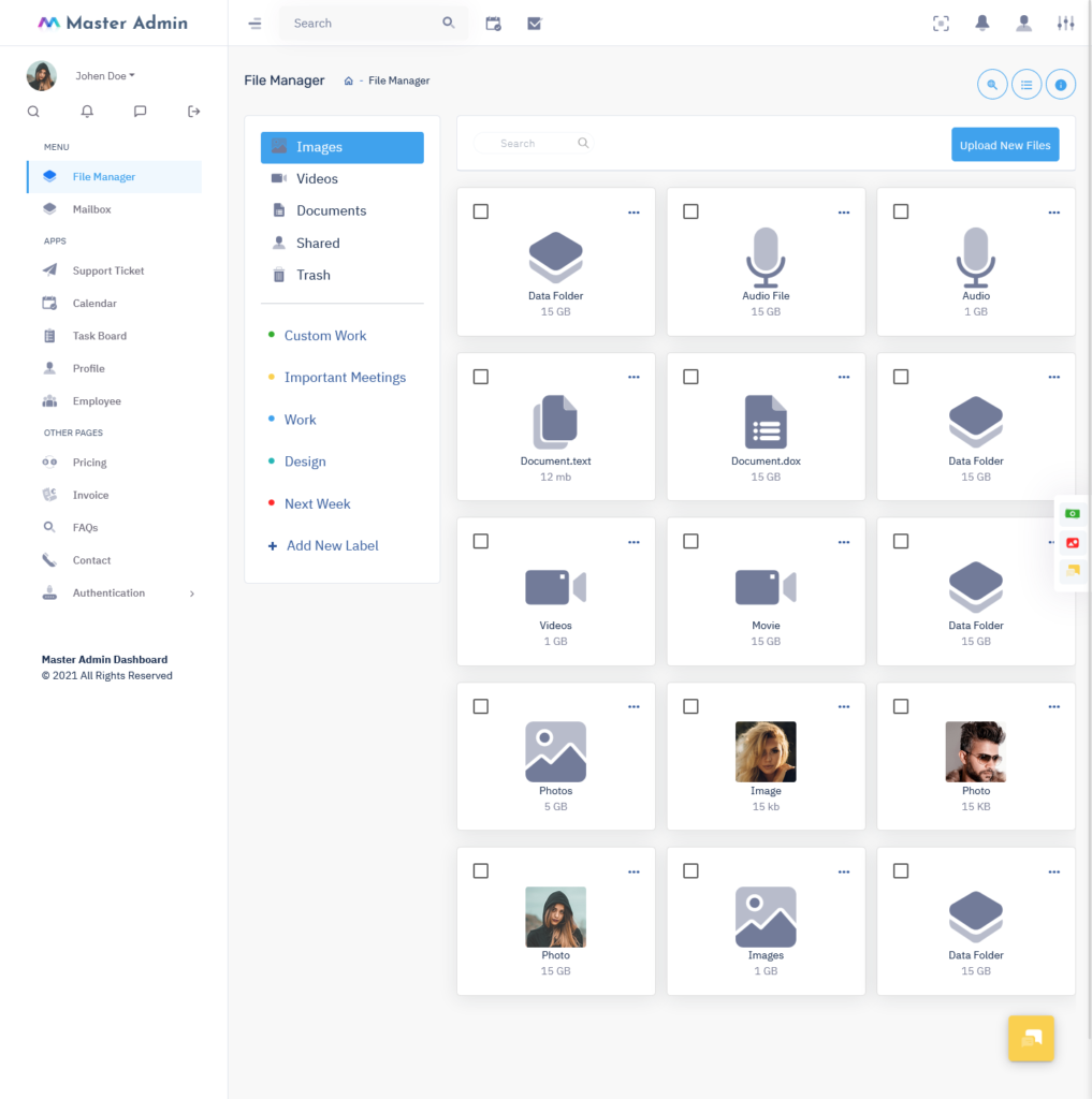 Unique Software Dashboard of Master Responsive Bootstrap 5 Admin