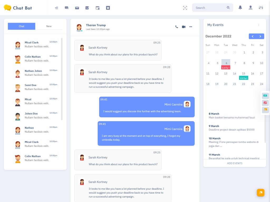 Building Chatbots: An Overview of Key Chat Application Dashboard