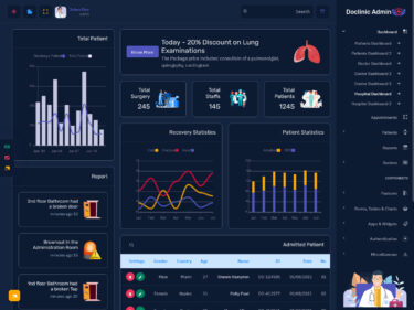 hospital dash 1 dark RTL - MultiPurpose Themes
