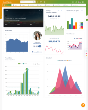 CRMX LTR Multi colour Horizontal Light CRM Dashborad - MultiPurpose Themes