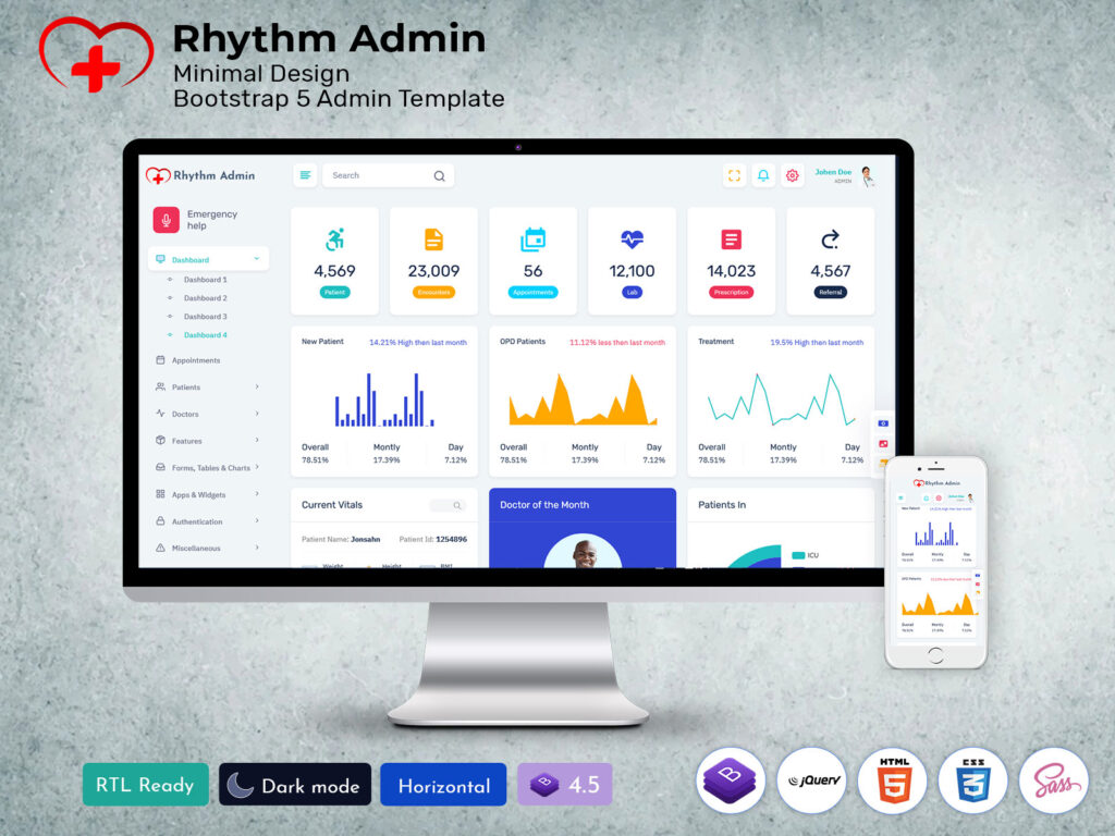 Rhythm-Medical-Bootstrap-5-Admin-Template - MultiPurpose Themes