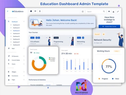 Education Dashboard Admin Template - MultiPurpose Themes