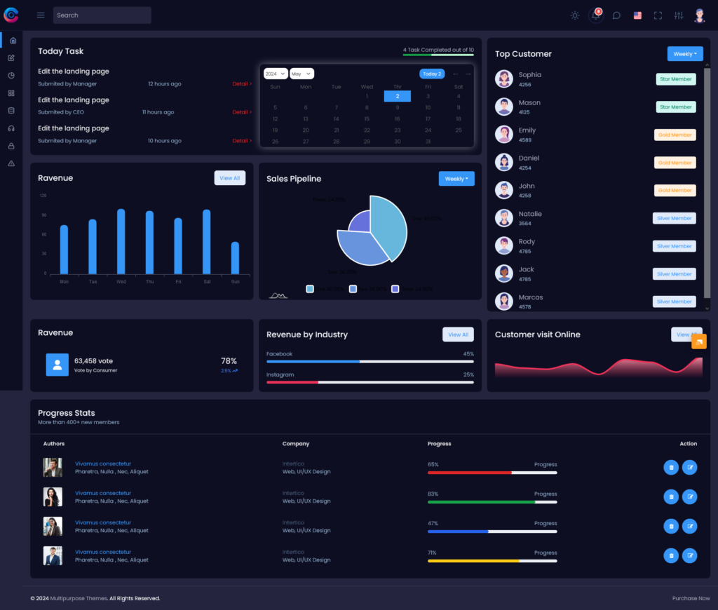 Champ LTR DARK MINI SIDEBAR - 2 DASH - MultiPurpose Themes