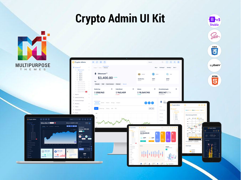 Crypto-Admin-UI-Kit-feature-image - MultiPurpose Themes