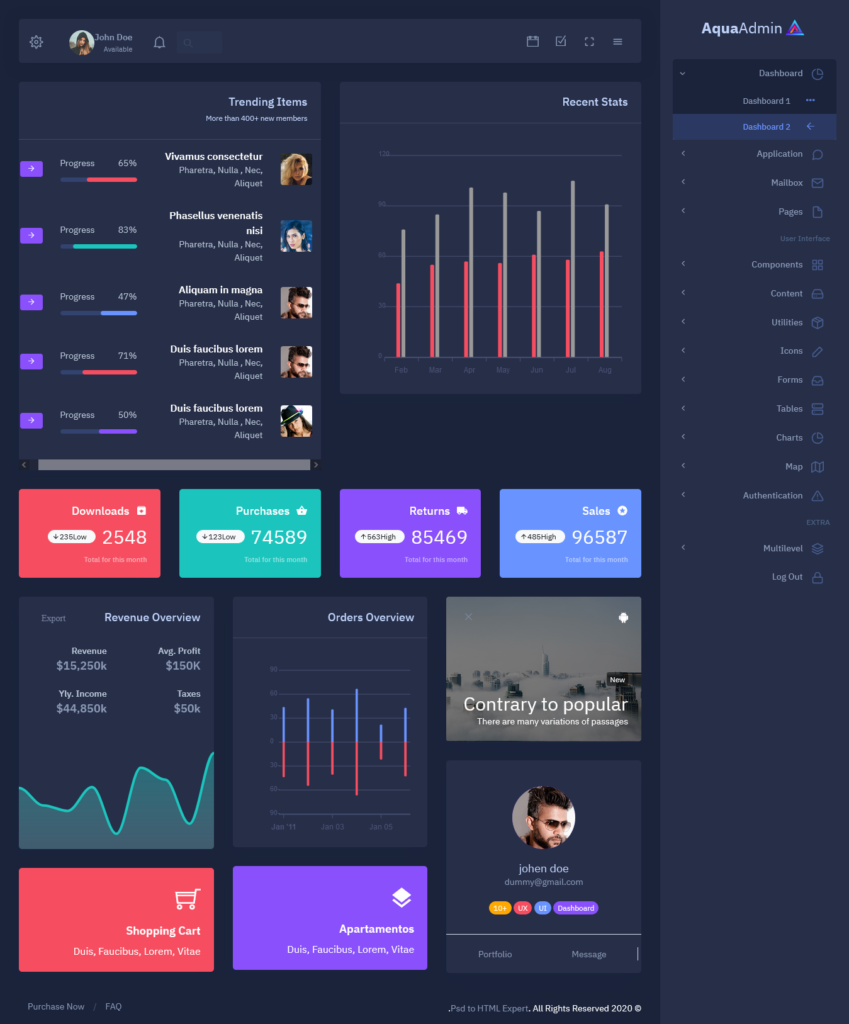 RTL - 2 Dark - MultiPurpose Themes