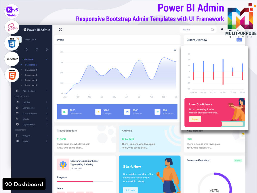 Power-BI-Bootstrap-Admin-Templates - MultiPurpose Themes