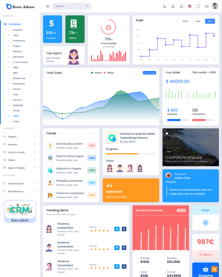 Master Dashboard - All-in-One UI Solutions for Efficient Management