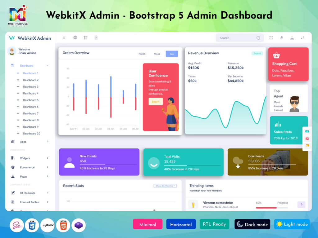 Bootstrap Admin Template - MultiPurpose Themes