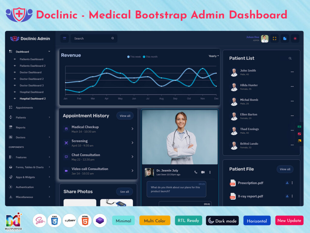 Medical Dashboard - MultiPurpose Themes