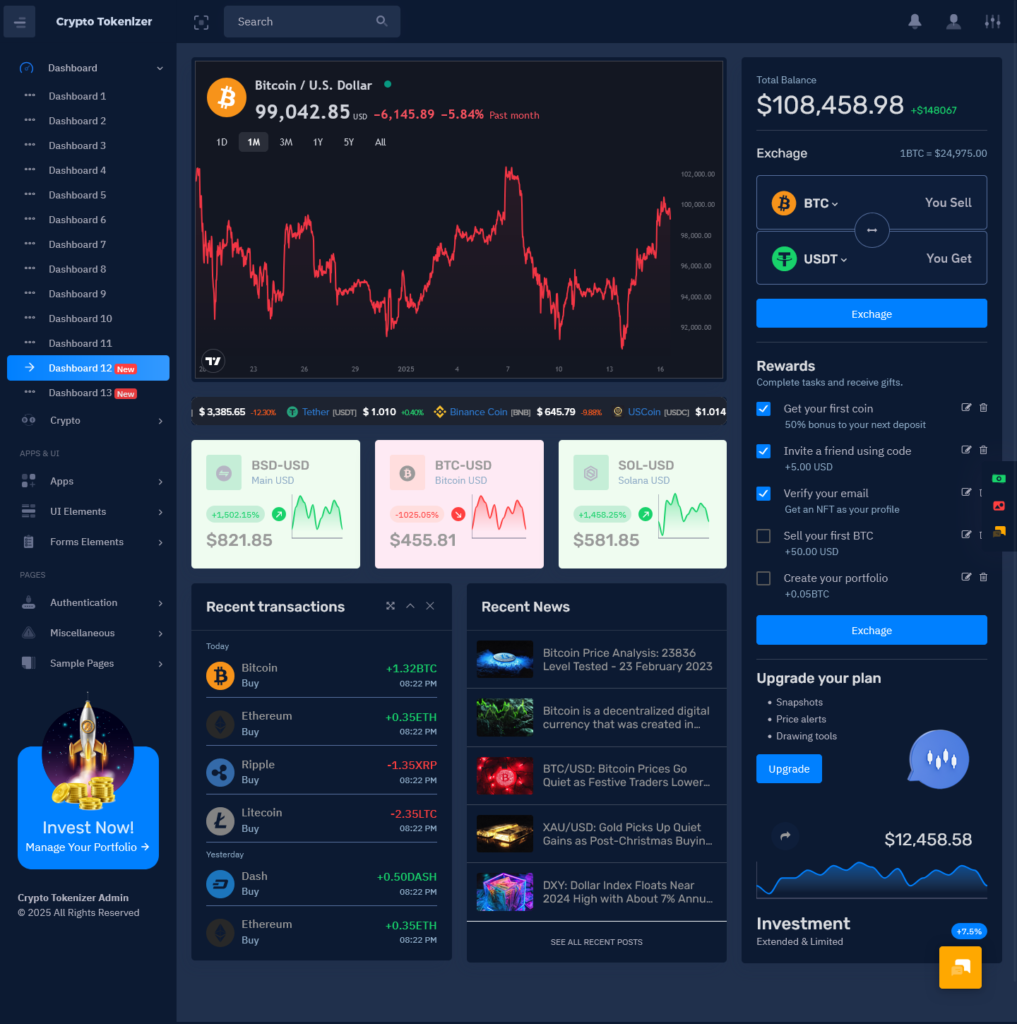 LTR - Dark Dashboard - MultiPurpose Themes