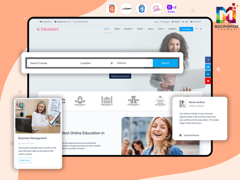 Lms Dashboard Multipurpose Themes