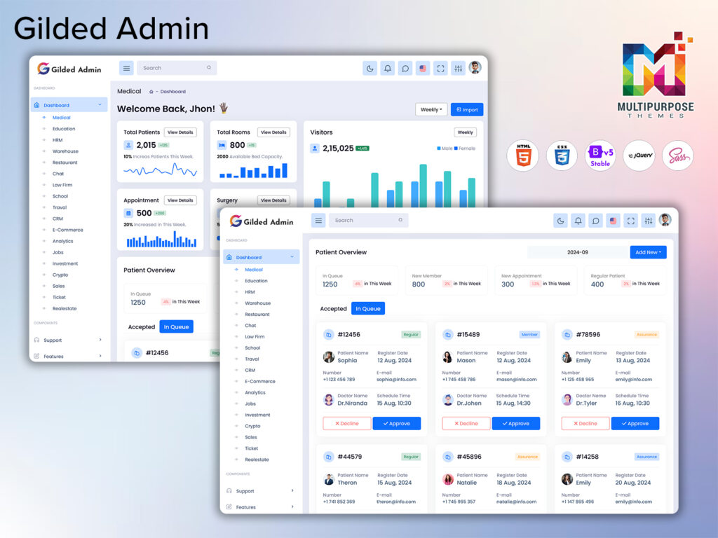 Bootstrap Admin Template - MultiPurpose Themes