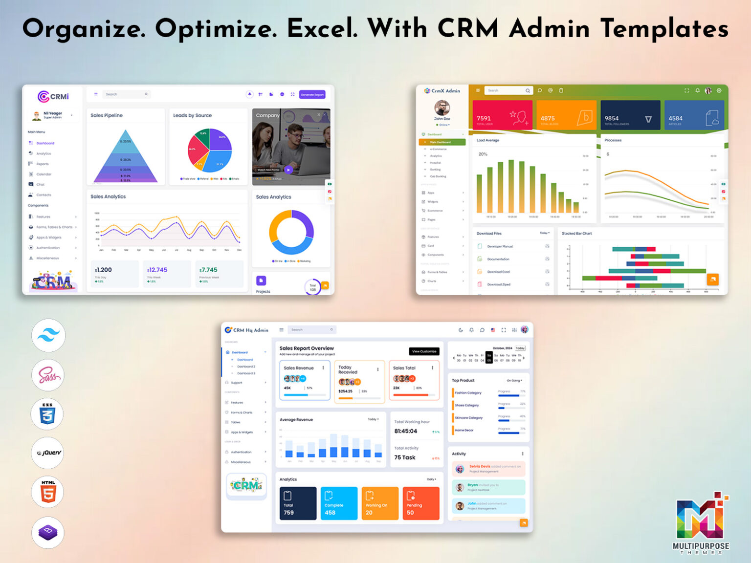 CRM Dashboard Template - MultiPurpose Themes